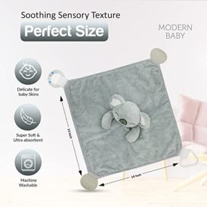 MODERN BABY Security Blanket Loveys for Babies Koala Stuffed Taggy Blanket Teether Toy Super Soft