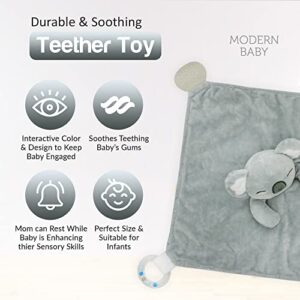 MODERN BABY Security Blanket Loveys for Babies Koala Stuffed Taggy Blanket Teether Toy Super Soft