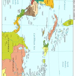 Palmetto Posters 24x31 Laminated Poster: Large scale political map of central america with major cities and capitals