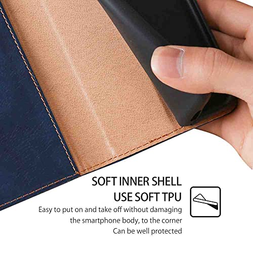 BANLEI2U Phone Cover Wallet Folio Case for Oppo REALME 7 PRO, Premium PU Leather Slim Fit Cover for REALME 7 PRO, Good Touch, Blue