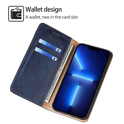 BANLEI2U Phone Cover Wallet Folio Case for Oppo REALME 7 PRO, Premium PU Leather Slim Fit Cover for REALME 7 PRO, Good Touch, Blue