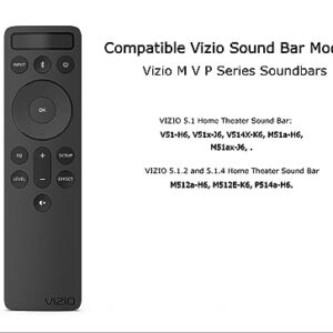 OEM Replacement Backlit Display Bluetooth Remote for Vizio 5.1 Premium Sound Bar Home Theater System M512-H6, V51-H6, V51x-J6, M51a-H6, M512a-H6, 51AX-J6, P514A-H6