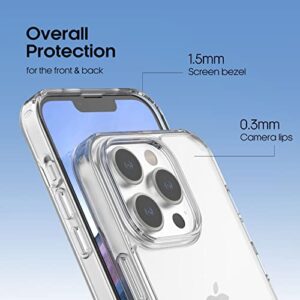 Felkin Compatible with iPhone 14 Pro Case Clear,Hard PC with Soft Edges Cover,Not Yellowing Shockproof Protective Phone Case for iPhone 14 Pro 6.1 inch 2022