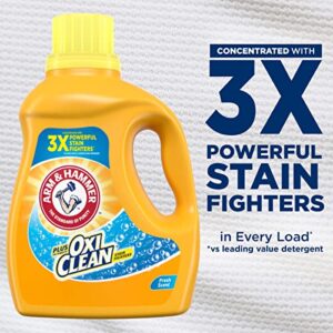 Arm & Hammer Plus OxiClean Fresh Scent, 77 Loads Liquid Laundry Detergent, 100.5 Fl oz