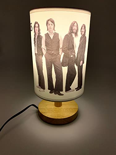 Beatles Table Lamp Bedside Night Light Wood Base Room Decoration or Great Gift Ideas