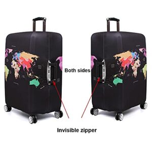 MosaiRudo Thicker Luggage Cover Elastic Suitcase Cover Protector Fits 18-32 Inch Suitcase Travel Accessories (Butterfly, L)