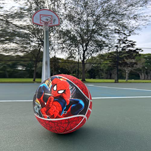 DECLIR Kids Basketball Size 5 Youth Basketball 27.5" for Indoor Outdoor Play Games,Training Basketball for Beginner(Spiderman)