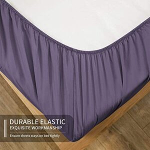 EaseHome Purple Sheets for Queen Size Bed Set - Deep Pocket to 21 inches Mattress 4 Piece - Premium Bedding Sheets & Pillowcases Collection - Extra Soft