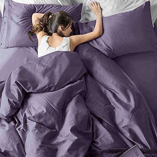 EaseHome Purple Sheets for Queen Size Bed Set - Deep Pocket to 21 inches Mattress 4 Piece - Premium Bedding Sheets & Pillowcases Collection - Extra Soft