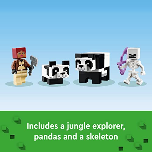 LEGO Minecraft The Panda Haven 21245, Movable Toy House with Baby Panda Animal Figures, Gaming Christmas Toy for Kids, Great Gift Idea for Boys and Girls Ages 8 and Up