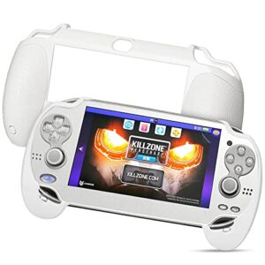 sedicoca new grips hand grip compatible durable joypad plastic flexible hand grip compatible with for ps vita psvita playstation vita 1000 (pch-1000) white