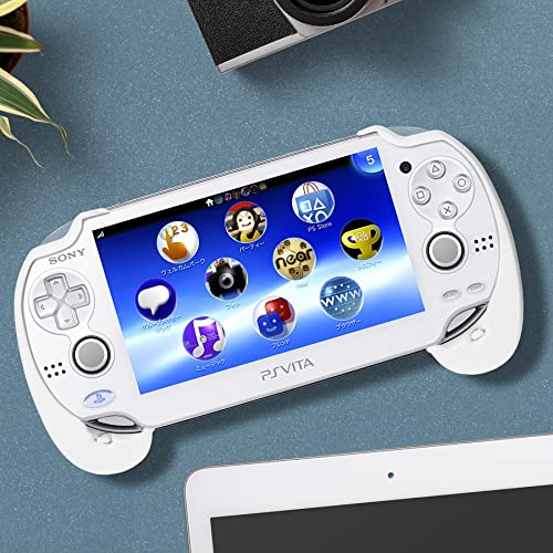 Sedicoca New Grips Hand Grip Compatible Durable Joypad Plastic Flexible Hand Grip Compatible with for PS Vita PSVita Playstation Vita 1000 (PCH-1000) White