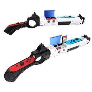 brhe switch shooting game gun controller for nintendo switch/oled hunting games：splatoon3/2,wolfenstein 2,juarez,sniper elite 3,big buck hunter,resident evil（1 pack