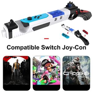 BRHE Switch Shooting Game Gun Controller for Nintendo Switch/OLED Hunting Games：Splatoon3/2,Wolfenstein 2,Juarez,Sniper Elite 3,Big Buck Hunter,Resident Evil（1 Pack