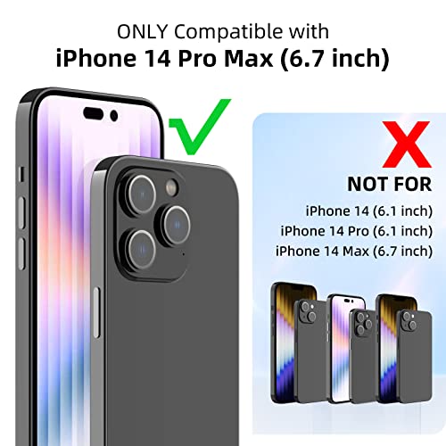 Nillkin Case for iPhone 14 Pro Max Case with Stand, Slide Camera Cover, Military Grade Shockproof Portective Case Compatible with MagSafe Wireless Charger&Magnetic Car Mount Holder,Black