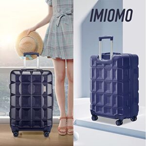 imiomo 3 Piece Luggage set Clearance, Travel Suitcase with Spinner Wheels TSA lock, Hardshell Lightweight Suitcase set for men and women (NAVY, 20/24/28)