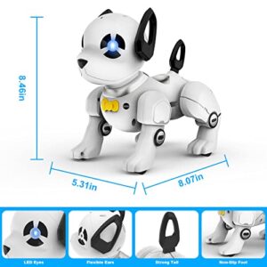 Remote Control Robot Dog Toy, Programmable Smart Interactive Robotic Pets, RC Stunt Robot Toys Dog Imitates Animals Music Dancing Handstand Push-up Follow Functions for Kids Boys Girls