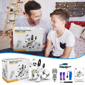 Remote Control Robot Dog Toy, Programmable Smart Interactive Robotic Pets, RC Stunt Robot Toys Dog Imitates Animals Music Dancing Handstand Push-up Follow Functions for Kids Boys Girls