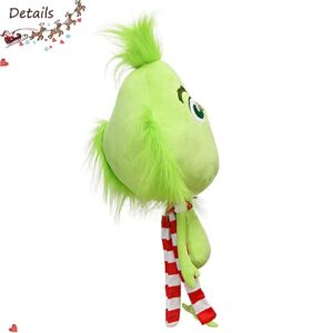 Christmas Green Monster Doll Plush Christmas Decorations Christmas Stuffed Animal Doll for Boys and Girls Christmas Decorations (Green Plush 17.7")