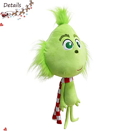 Christmas Green Monster Doll Plush Christmas Decorations Christmas Stuffed Animal Doll for Boys and Girls Christmas Decorations (Green Plush 17.7")