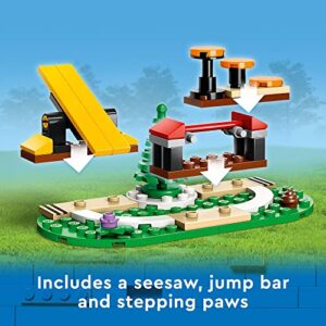 LEGO City Mobile Police Dog Training 60369, SUV Toy Car with Trailer, Obstacle Course and Puppy Figures, Animal Playset for Boys and Girls Ages 5 Plus