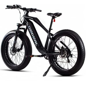 gogoal electric bike for adults bafang 750w motor 48v 15ah larger removable battery waterproof 26'' 4 inch fat tire ebike 7-speed electric mountain bike beach camping snow e-bikes black