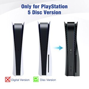 TESSGO PS 5 Disc Edition Matte Black Face Plate Cover Shell Skin Case for Play Station 5 Console