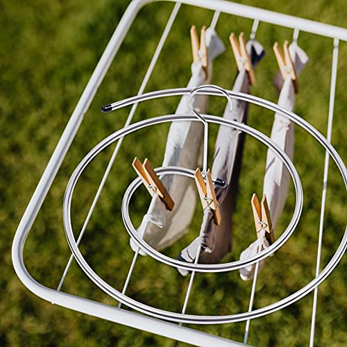 NOLITOY Clothes Rack Towel Drying Hanger 2pcs Spiral Shaped Drying Rack, Stainless Steel Laundry Stand Hanger for Bed Sheet Coverlet Bath Towel Quilt Storage Drying Hanger Clothes Drying Rack