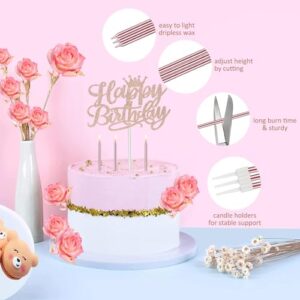 36PCS Birthday Decorations for Women Including Birthday Queen Sash, Crown, Birthday Cake Topper, Birthday candles and Balloons, Rose Gold Birthday Party Decorations Favors.