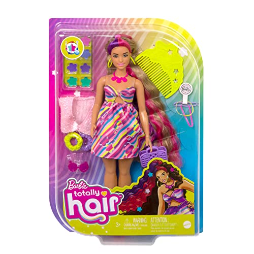 Mattel Barbie Totally Hair Flower Doll 8.5" Long Fantasy HCM89