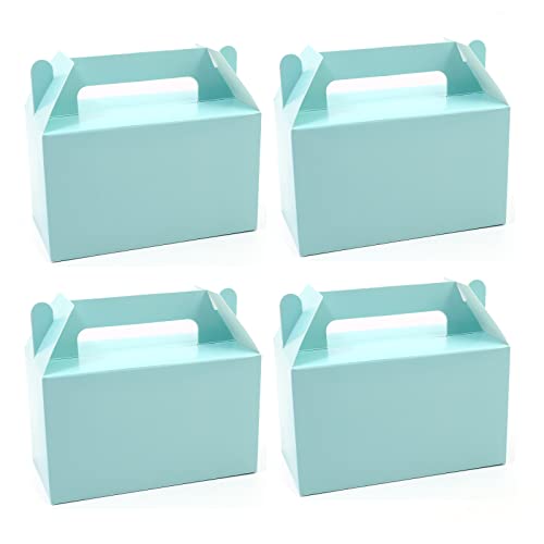 Oletx 50Pcs Blue Gable Gift Boxes, Party Favor Treat Box, Goodie Box, Cookie Candy Box for Birthday Party, Baby Shower, Classroom Activity and Any Fun Occasion Decoration Supplies.