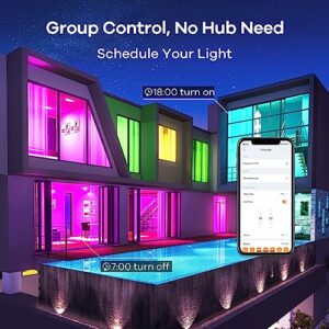 Linkind Smart Light Bulbs,Smart Bulb That Work with Alexa & Google Home,LED Light Bulbs Color Changing,A19 E26 2.4Ghz RGB WiFi Light Bulbs Dimmable 60W,800 Lumen,4 Pack