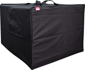 acoveritt outdoor square cushion/cover storage bag, protective zippered storage bags with handles, 32''l x 32''w x 24''h black