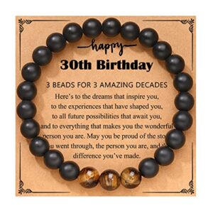 upromi 30th birthday gifts for him, 30th birthday decorations for him, 30 year old birthday gifts for men, happy birthday bracelet best gifts for 30 year old man him boyfriend son brother