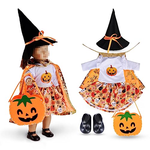 18 Inch Doll Clothes Halloween Costumes Accessories for American Girl Dolls, Madame Alexander, Our Generation, Halloween Decorations Outdoor Indoor