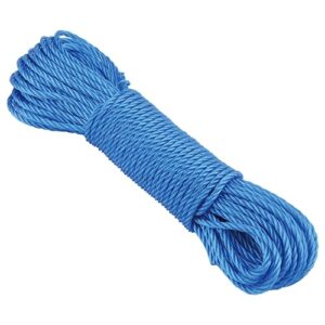 nylon rope, 20m braided rope extra strength sunlight nylon rope flag pole clothes line camping utility good for clothesline tie pull swing and more (blue)