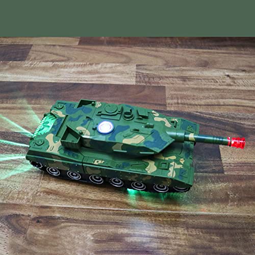 PUOX Electric Transforming Robot Tank, Electric Universal Wheels 360° Rotation, Led Lights Flashing, Realistic Sound, Transforming Robot Gift Toys for Children 4-6 Years Old