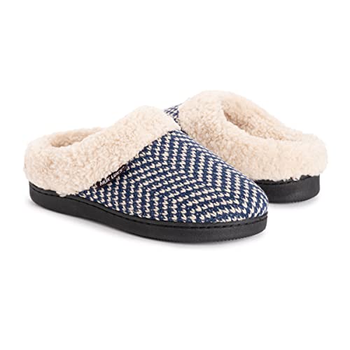 MUK LUKS Women's Suzanne Clog Slippers, Liberty Blue, 9-10