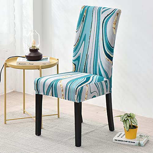 Printed Pattern Chair Cover for Dining Room Seat Slipcover Stretch Chair Covers for Kitchen,Hotel,Restaurant,Ceremony HC14 4PCS