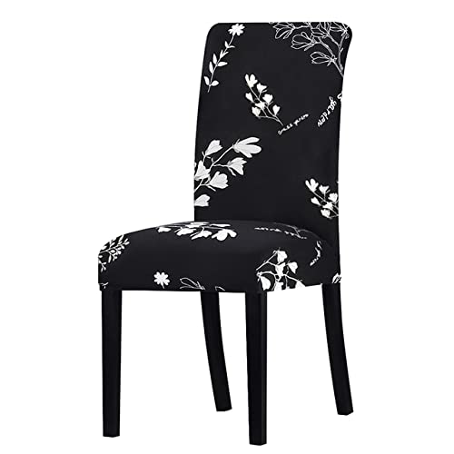 Spandex Elastic Floral Print Pattern Slipcovers Stretch Removable Dining Chair Cover Hotel Banquet Seat Covers AD18 4PCS