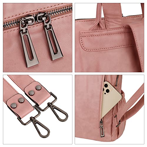 Uromee Travel Backpack Purse for Women Vegan Leather Ladies Fashion Tassel Shoulder Bag Convertible