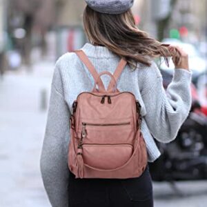 Uromee Travel Backpack Purse for Women Vegan Leather Ladies Fashion Tassel Shoulder Bag Convertible