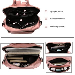 Uromee Travel Backpack Purse for Women Vegan Leather Ladies Fashion Tassel Shoulder Bag Convertible