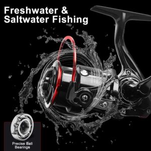 HEAHOLD Fishing Reel Spinning Reel Compact Design Baitcaster Reels,11.02LBs Stainless Steel Drag, 6+1 Stainless BB for Saltwater Freshwater, Powerful Handle Casting Reel Available in 5.2:1 Gear Ratio