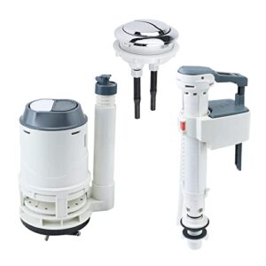 t tulead toilet tank parts replacement toilet dual flush valve 18cm height,fill valve,push button, toilet repair kit