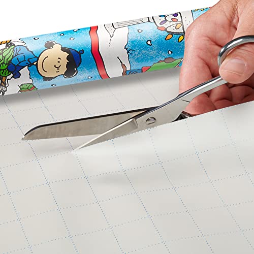 American Greetings 105 sq. ft. Peanuts Christmas Wrapping Paper Bundle with Cut Lines, Peanuts Characters (3 Rolls 30 in. x 14 ft.)