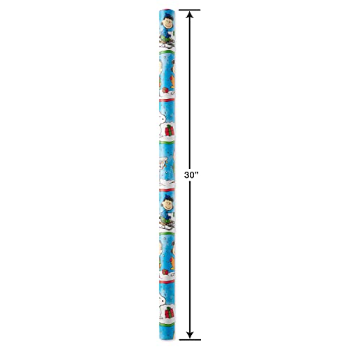 American Greetings 105 sq. ft. Peanuts Christmas Wrapping Paper Bundle with Cut Lines, Peanuts Characters (3 Rolls 30 in. x 14 ft.)