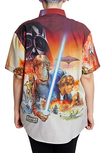 Star Wars The Empire Strikes Back Camp Shirt, X-Large White