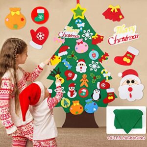 MYHJL DIY Felt Christmas Tree Merry Christmas Decoration for Home Xmas Gifts Cristmas Tree Ornaments New Year 2024(01#)