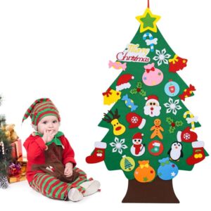 MYHJL DIY Felt Christmas Tree Merry Christmas Decoration for Home Xmas Gifts Cristmas Tree Ornaments New Year 2024(01#)